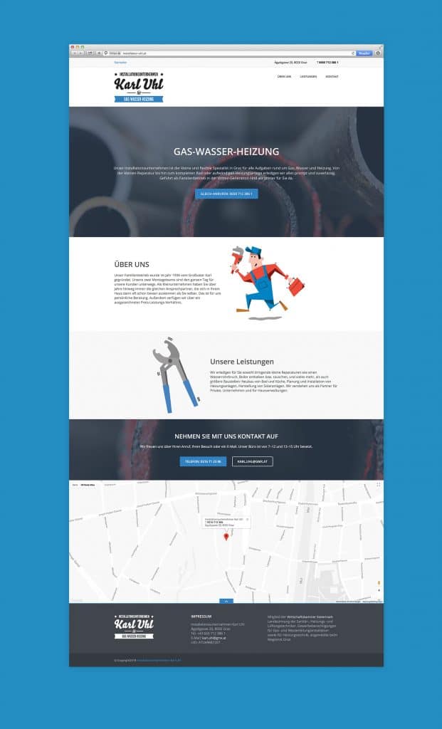 Logo für Installateur I Kufferath Werbeagentur Graz